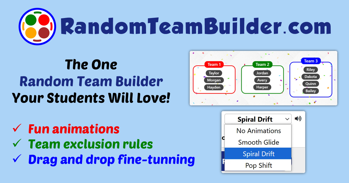 Engaging Random Team Builder | Fun, Smart & Flexible!